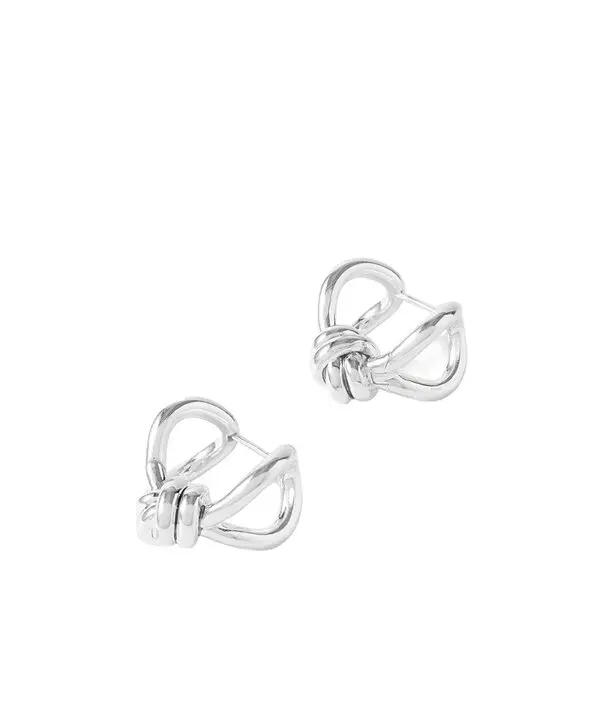 Bottega Veneta Knot Earrings - White