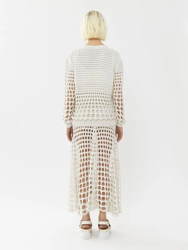 Chloé Open-knit Crew Neck Sweater