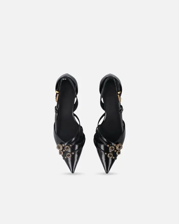 Pinko Gloria Slingback Pumps - Black