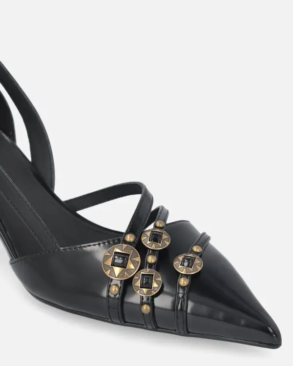 Pinko Gloria Slingback Pumps - Black