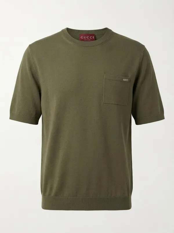 Gucci Fine Wool Knit Top - Forest Green