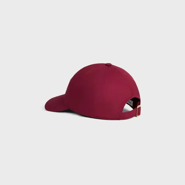 Celine Triomphe Baseball Cap In Cotton Gabardine - Red