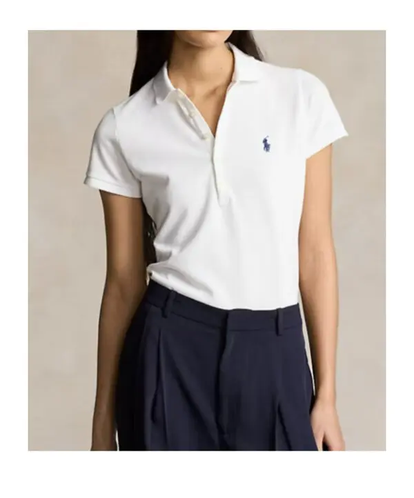 Polo Ralph Lauren Straight Hem Logo Embroidered Polo Shirt