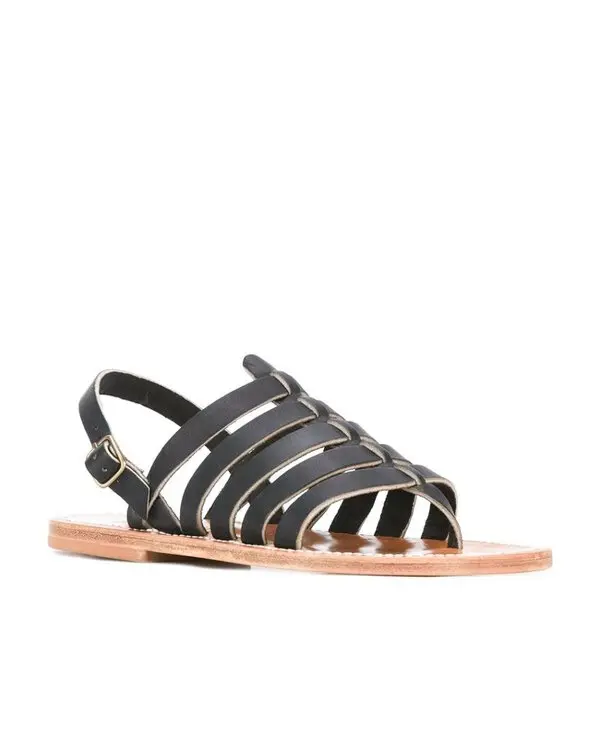 K.JACQUES Homere Strappy Sandals - Black