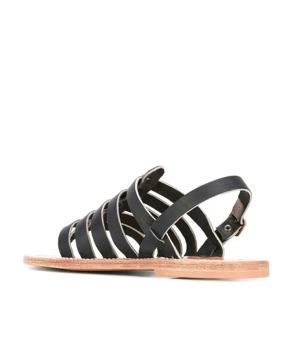 K.JACQUES Homere Strappy Sandals - Black