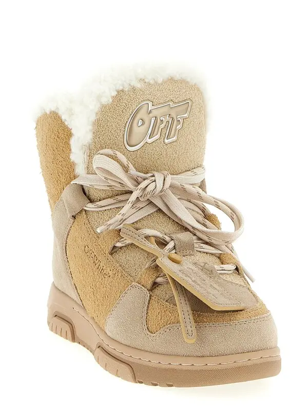 Off-White Winter Lace-up Ankle Boots