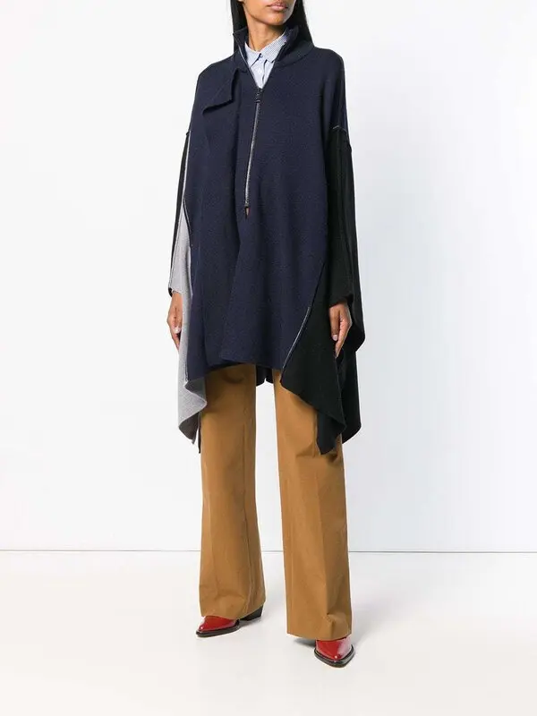 Chloé Asymmetrical Wool Cape