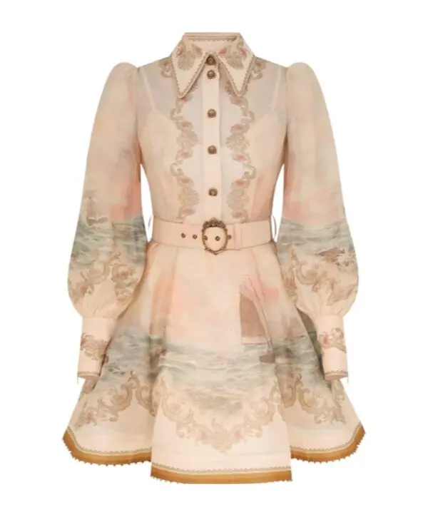 Zimmermann Rebellion Marine Mini Dress