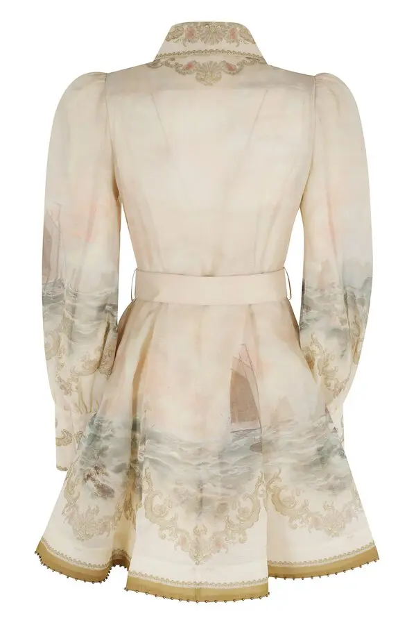 Zimmermann Rebellion Marine Mini Dress - Nude