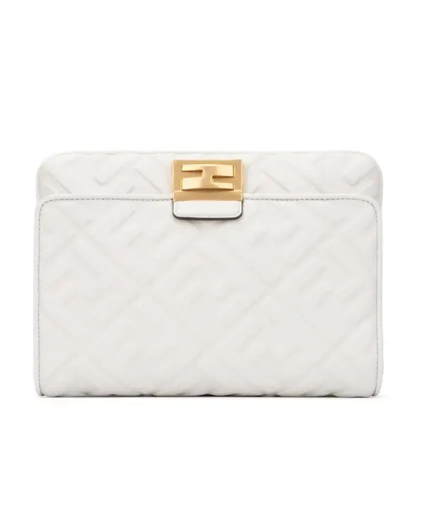 Fendi Belt Bag With Gold Hardware - White
