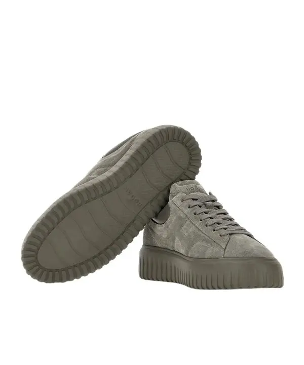 Hogan H-stripes Lace-up Sneakers - Grey
