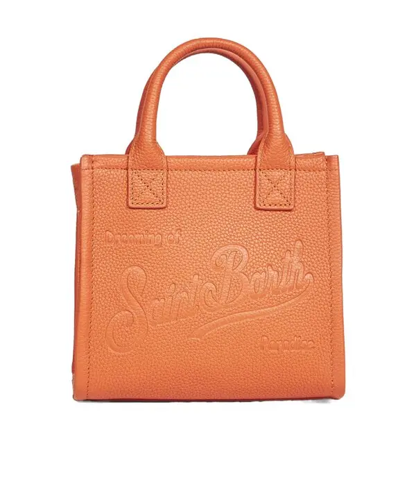 MC2 SAINT BARTH Grained Leather Tote Bag - Orange