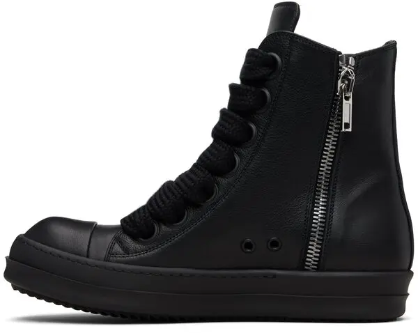 Rick Owens Lace-up High-top Sneakers - All-black