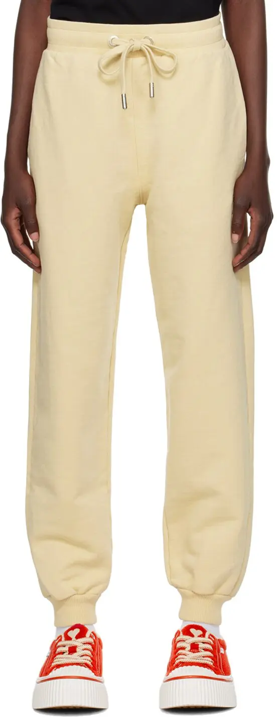AMI Paris De Coeur Track Pants - Nude