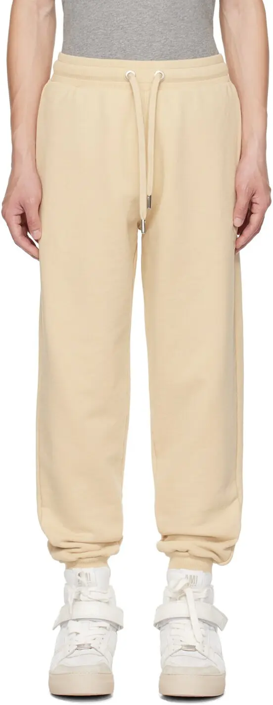 AMI Paris De Coeur Track Pants - Nude