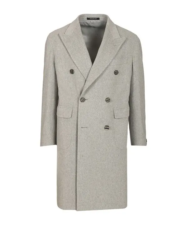 Tagliatore Double-breasted Patch-pocket Coat - Gray
