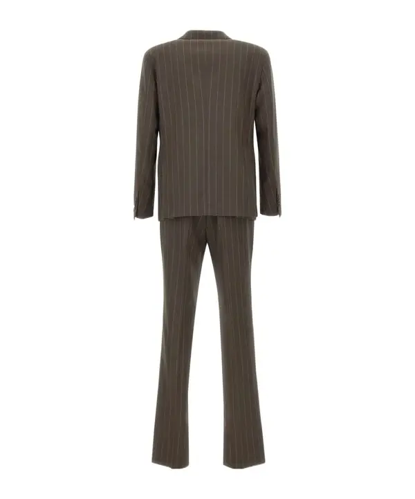Tagliatore Pinstriped Two-piece Suit - Brown