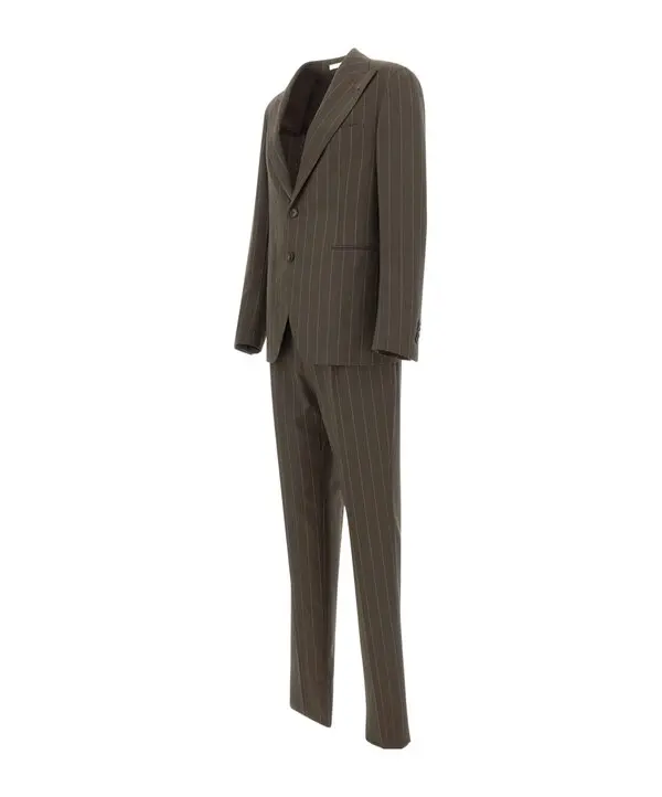 Tagliatore Pinstriped Two-piece Suit - Brown
