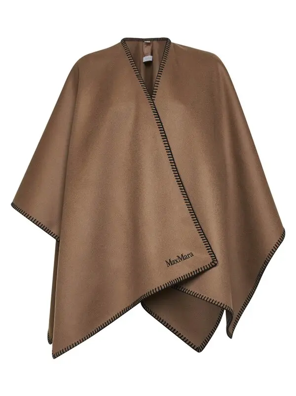 Max Mara Colomba Belted Cape - Brown