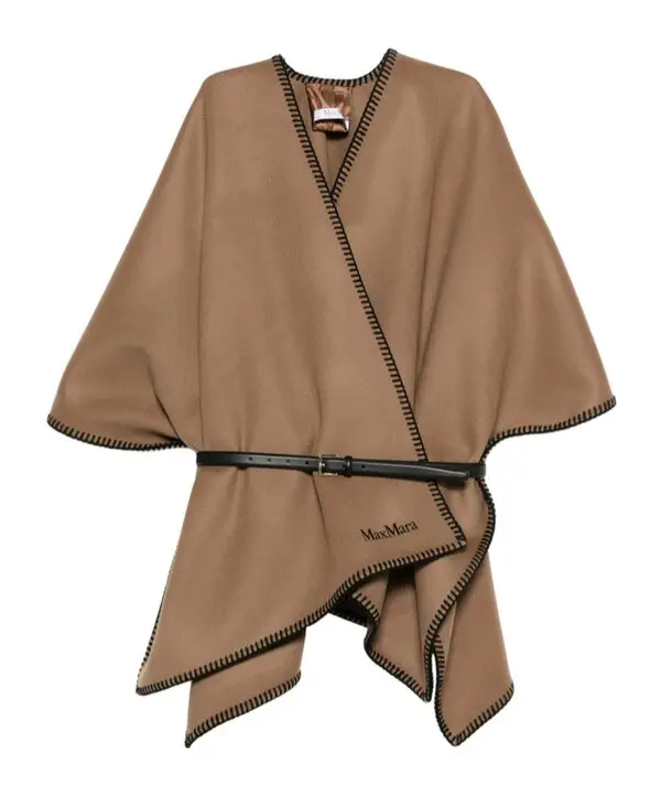 Max Mara Logo Cape With Belt