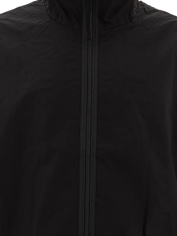 Acne Studios Logo Embroidered Zip-up Jacket - Black