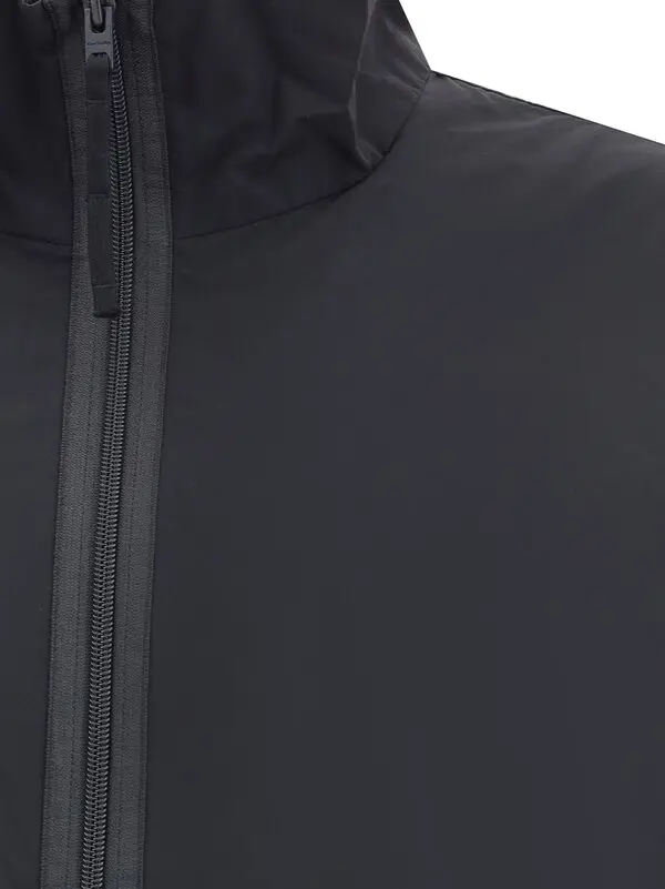 Acne Studios Logo Embroidered Zip-up Jacket - Black