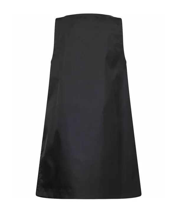 Prada Sleeveless Logo Plaque Mini Dress
