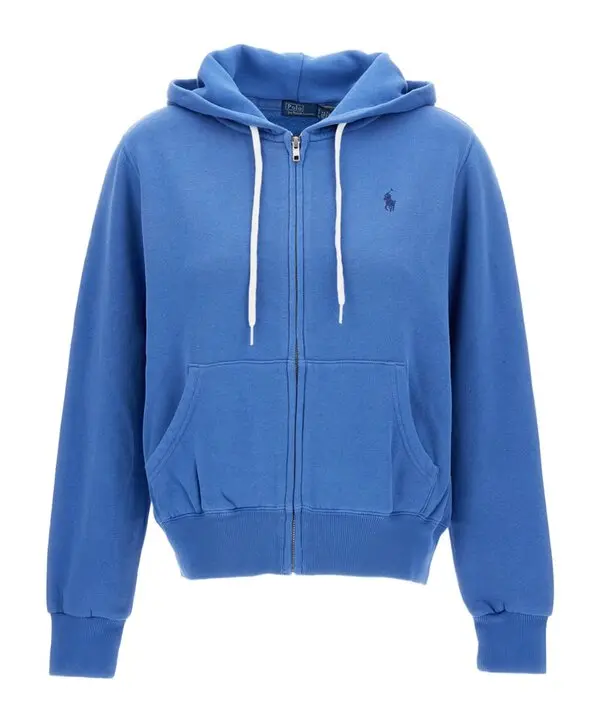 Polo Ralph Lauren Zip-up Hoodie With Embroidered Logo - Newirisblue