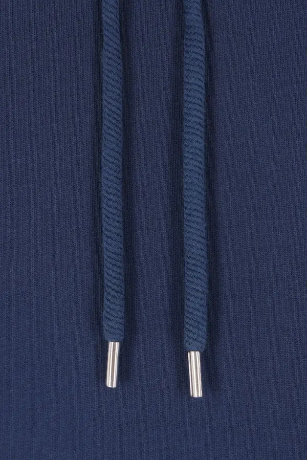 Maison Kitsuné Hooded Sweatshirt With Fox Print - Navy