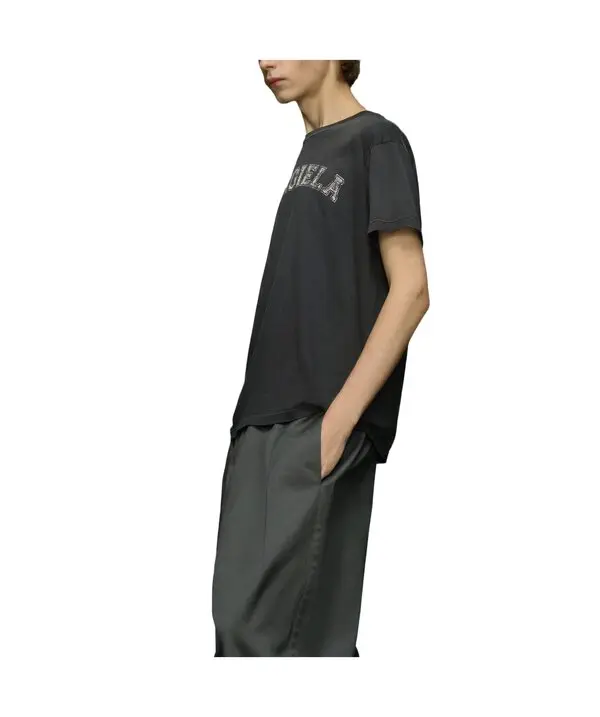 MAISON MARGIELA Logo Print Crewneck T-shirt - Black