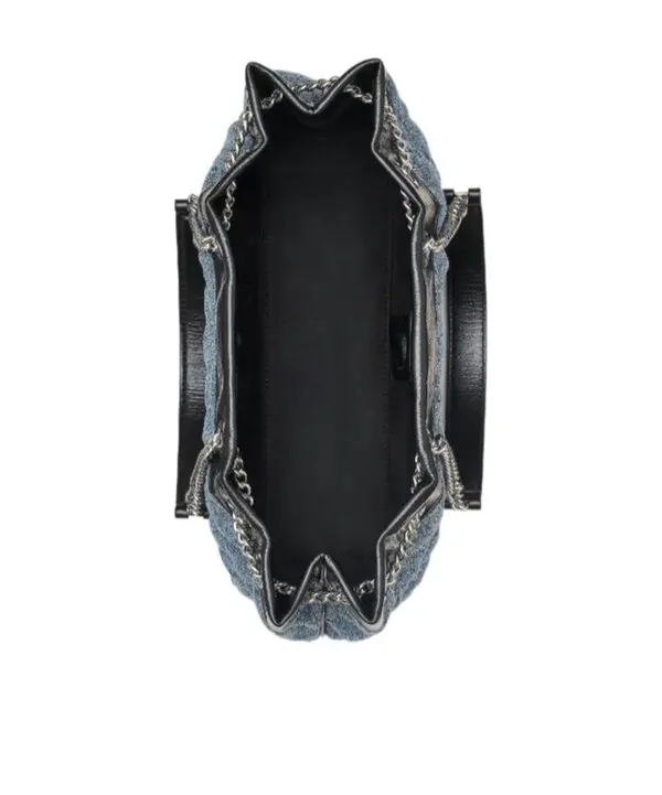 Marc Jacobs Quilted Denim Chain Sack Bag - Gray