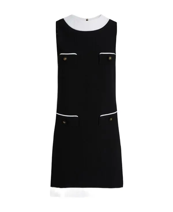Moschino Sleeveless Pocket Detailed Mini Dress - Black