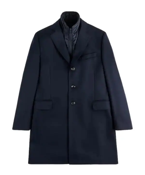 FAY 3-in-1 Double Coat In Cashmere Blend Wool - Blue