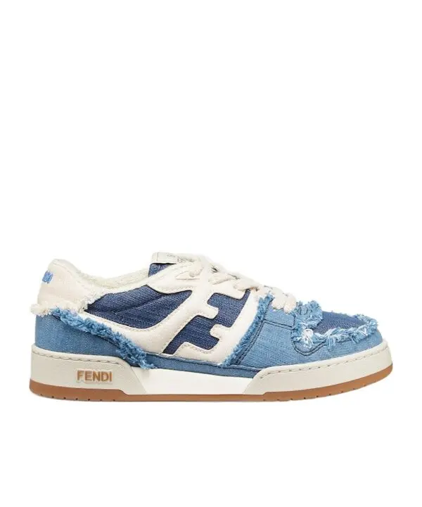 Fendi Low-top Sneakers With Ff Decal - Blue