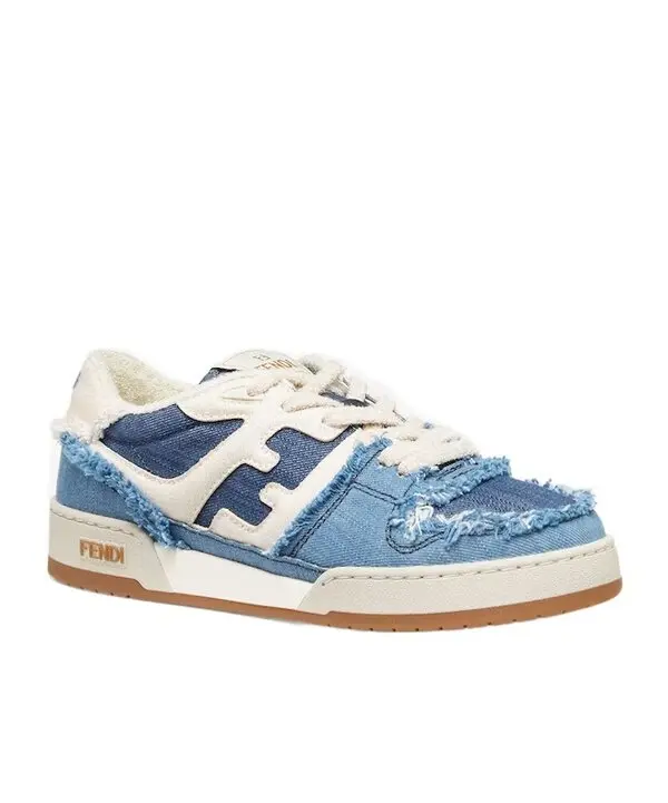 Fendi Low-top Sneakers With Ff Decal - Blue
