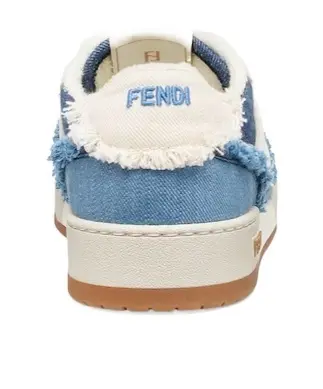 Fendi Low-top Sneakers With Ff Decal - Blue