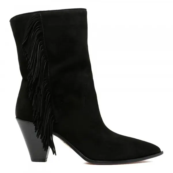 AQUAZZURA Fringed Short Boots