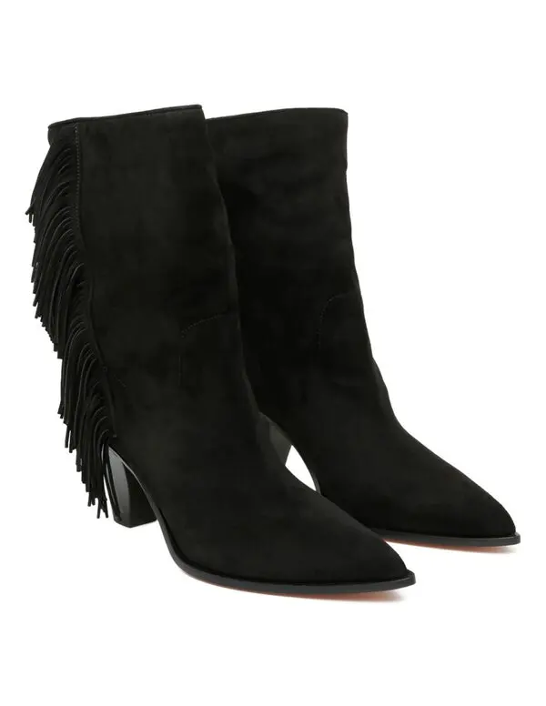 AQUAZZURA Fringed Short Boots