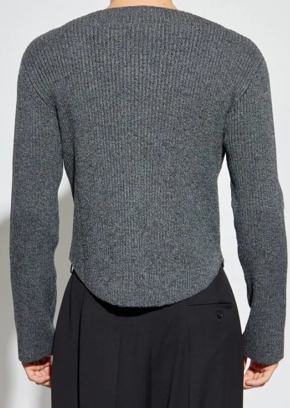 COURREGES Graphic Knit Long Sleeve Sweater