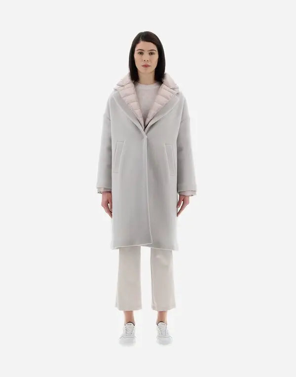Herno Layered Long-sleeved Quilted Coat - Gray