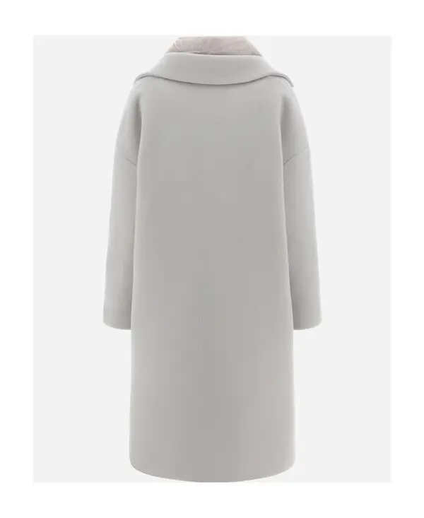 Herno Layered Long-sleeved Quilted Coat - Gray