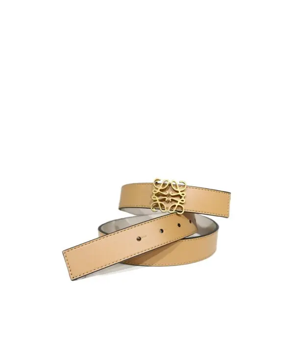 Loewe Logo Buckled Reversible Belt - Brown