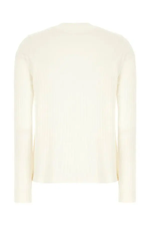THE ROW Long-sleeved Ribbed Crew Neck Top - No