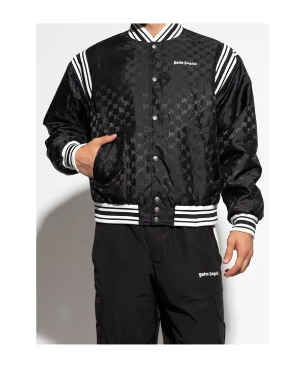 Palm Angels Logo Printed Bomber Jacket