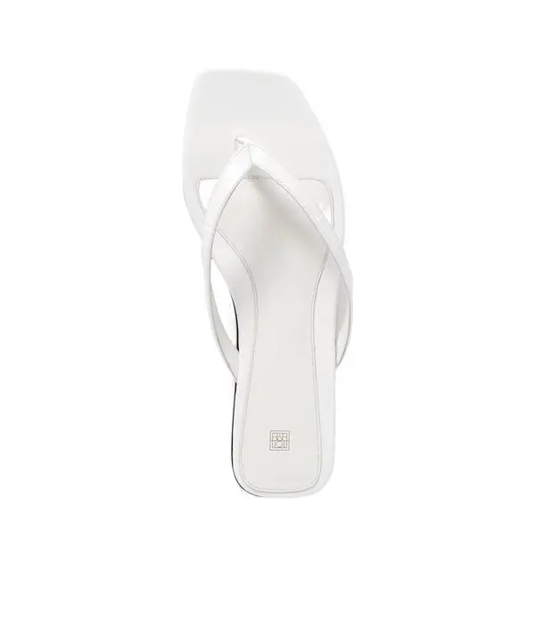 TOTEME Imitation Alligator Flip Flops - White