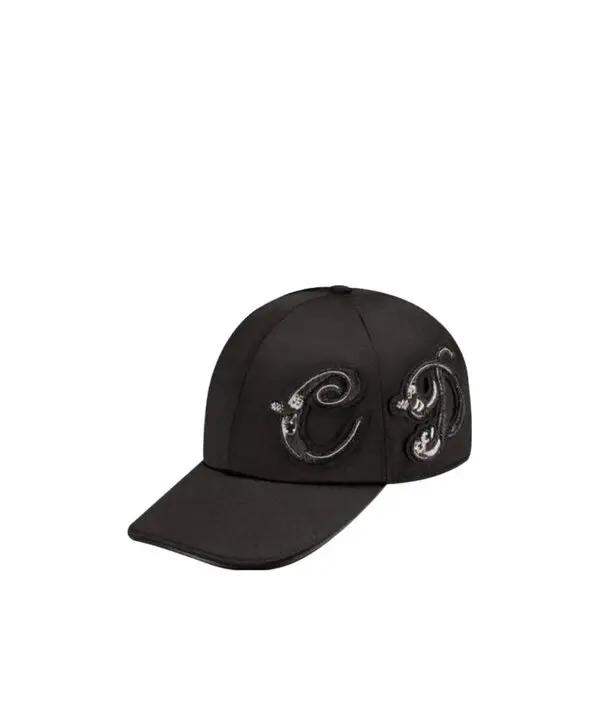 Dior Embroidered Logo Baseball Cap - Black