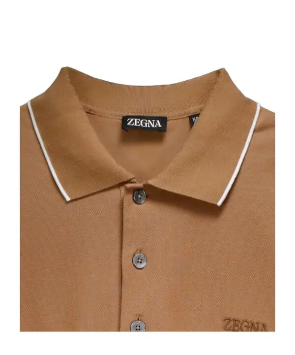 Zegna Logo Embroidered Polo Shirt - No