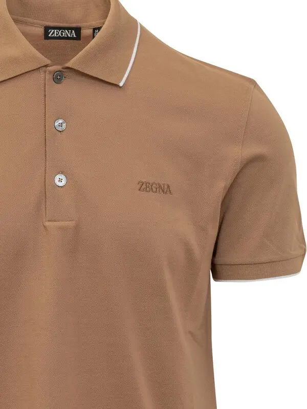Zegna Logo Embroidered Polo Shirt - No