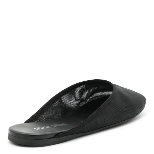 Miu Miu Logo-embroidered Flat Mules