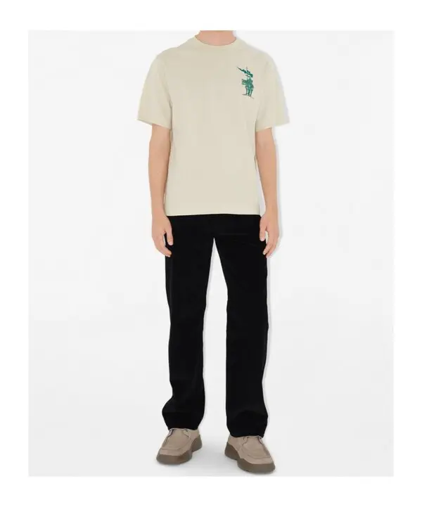 Burberry Ekd Motif Crewneck T-shirt - Chalk White